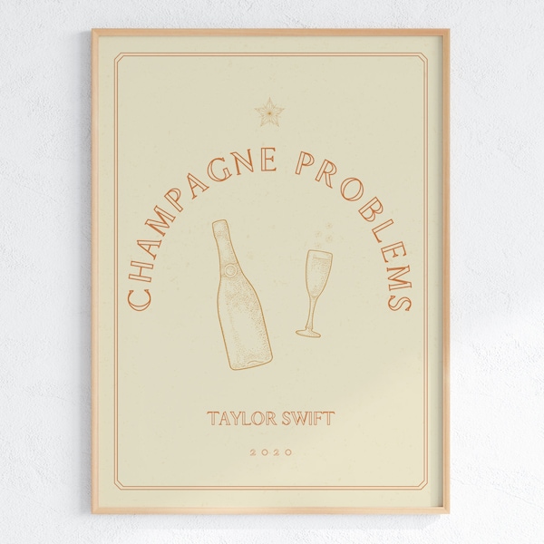 Taylorswift Poster Champagne Problems - Etsy