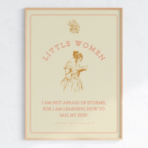 Little Women Louisa May Alcott Book Quotes Wall Art Home - Etsy