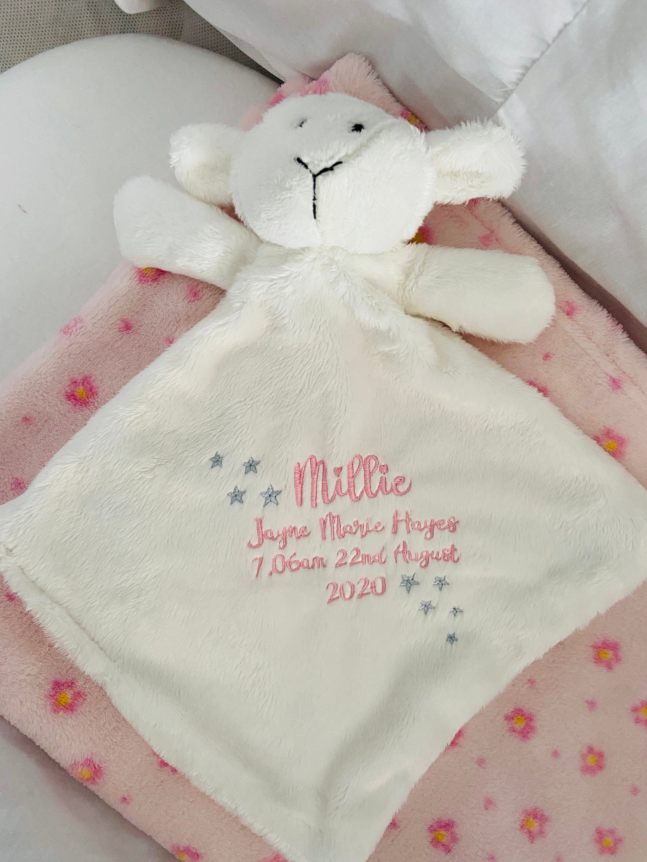 Personalised Baby Lamb Comforter Very Soft - Etsy
