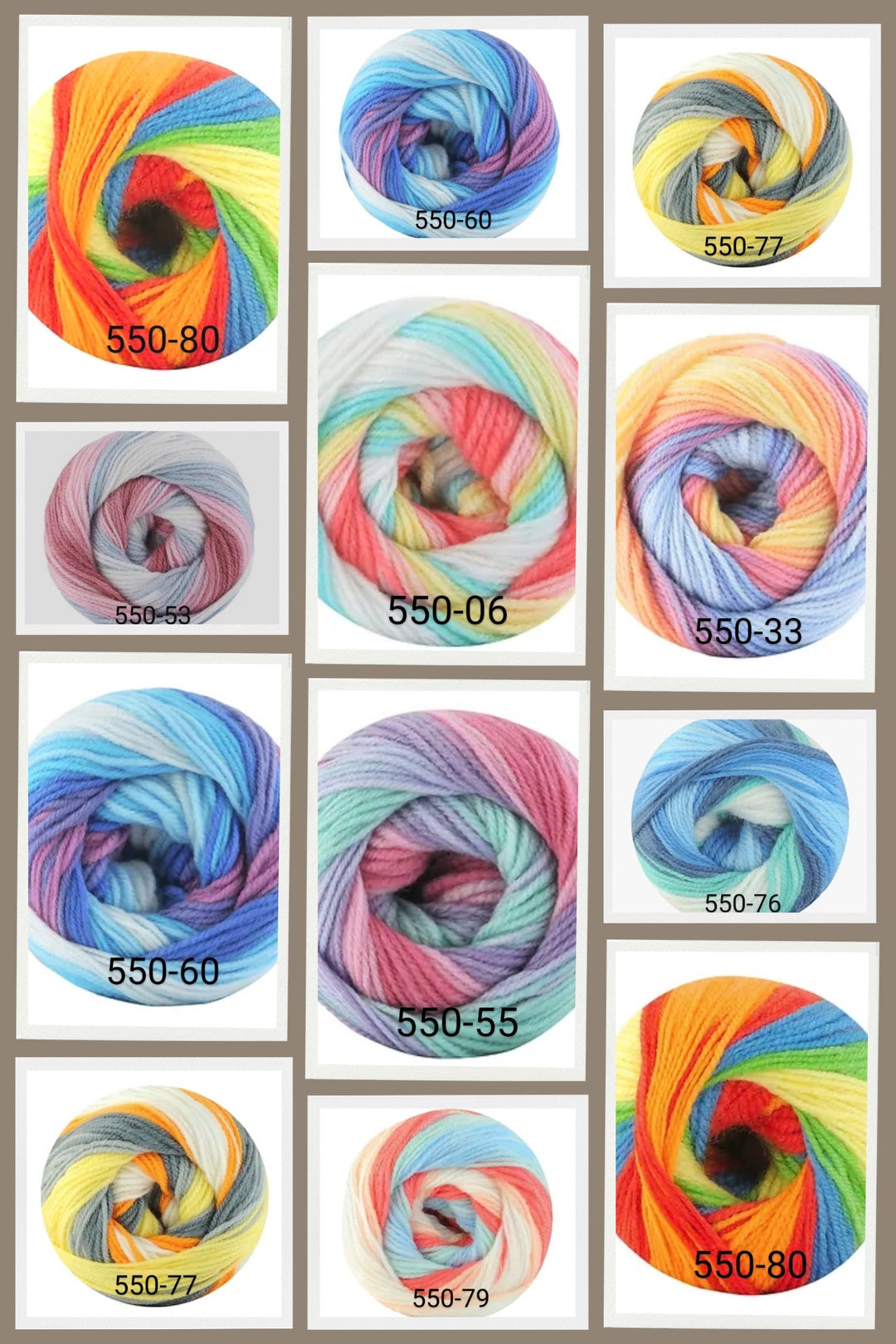 Cicibebe Batik DK Yarn by Papatya 100% Acrylic Baby Rainbow Gradient ...