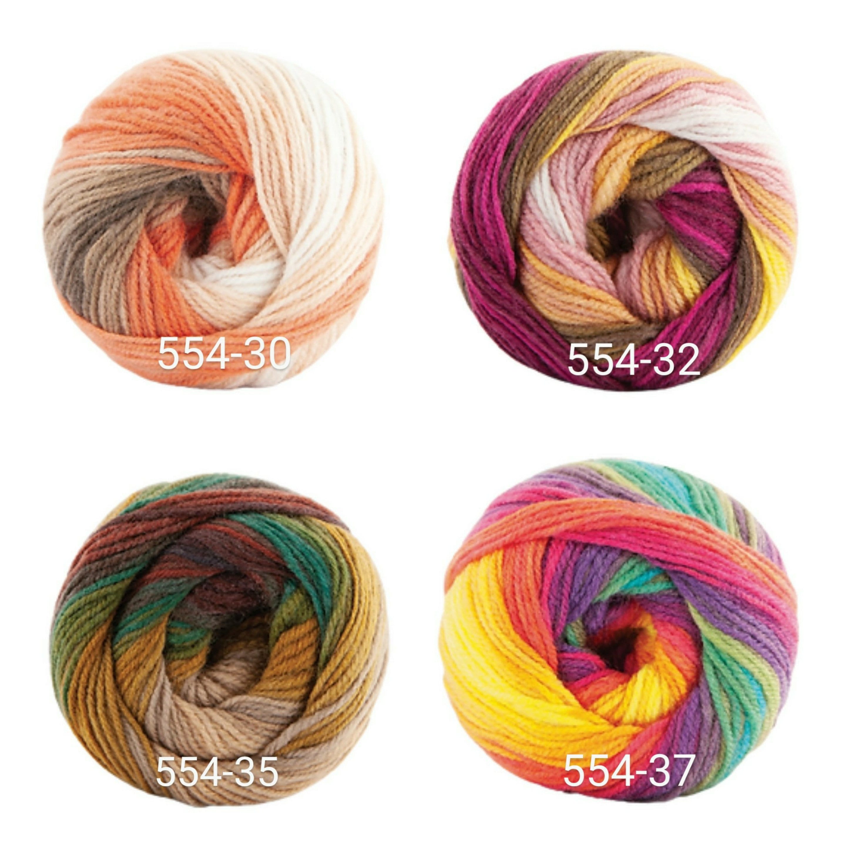 Papatya Batik Yarn DK 100% Acrylic Rainbow Gradient Mandala Variegated ...