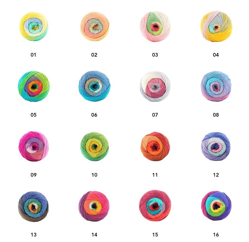 CLEARANCE! Papatya Sundae Yarn 100% Microfiber Acrylic Rainbow Gradient ...