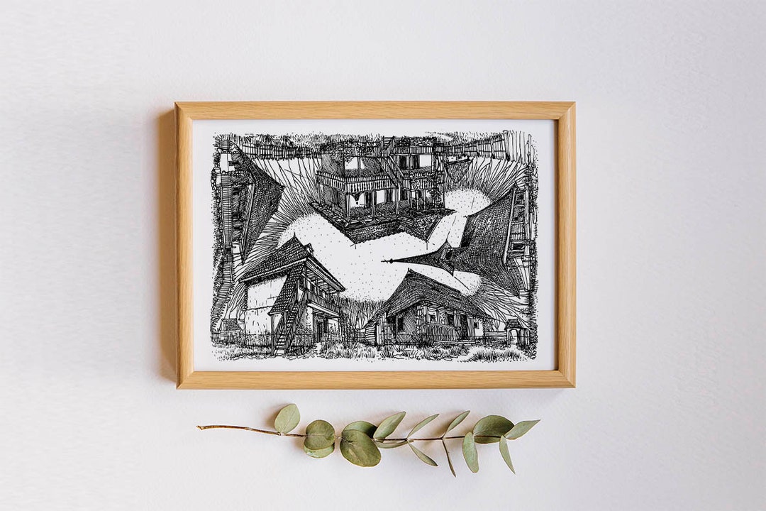 Sibiu Romania Print Wall Art, Transylvania Print Illustration, Poster ...