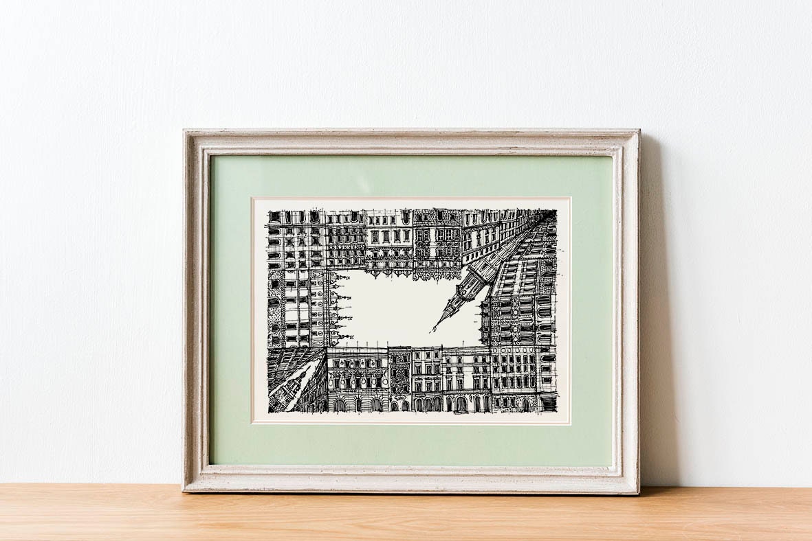 Torun Poland Art Print Architecture Old Town Sketch Drawing | Etsy