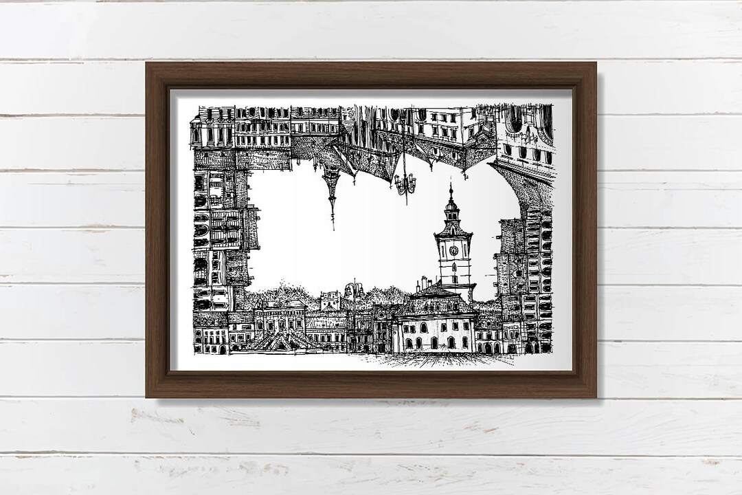 Brasov Romania Art Print, Transylvania Sketch, Medieval City ...