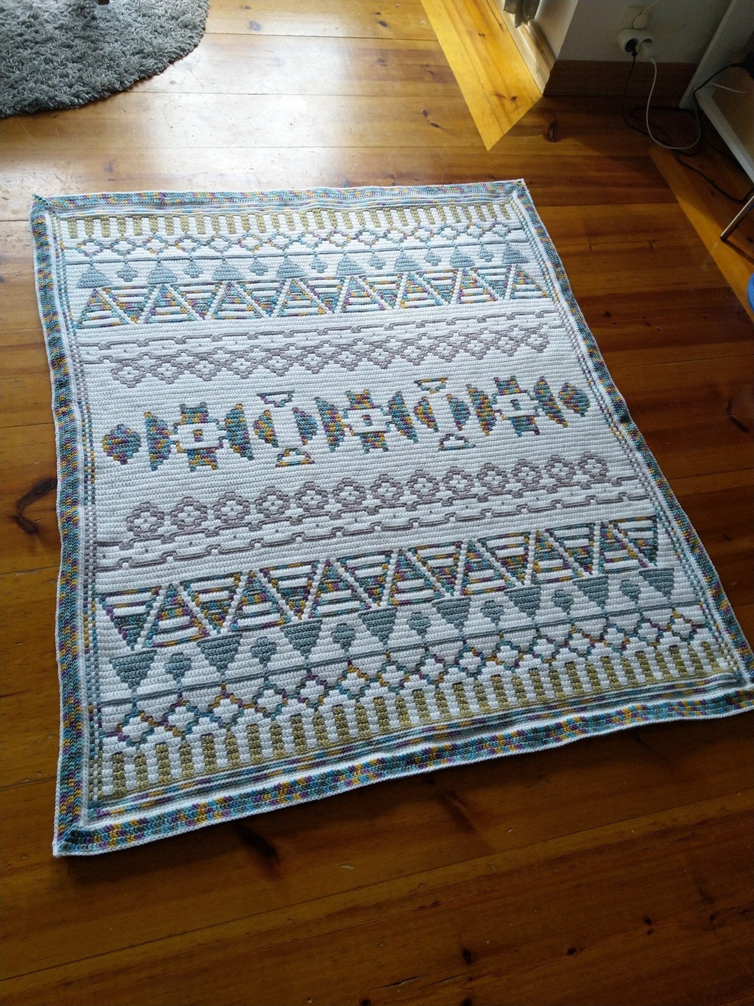 Tribal Mosaic Overlay Crochet Blanket Pattern - Etsy
