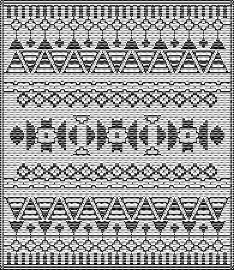 Tribal Mosaic Overlay Crochet Blanket Pattern - Etsy
