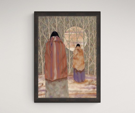 Woodlands Moon by Jeanne Rorex-bridges Native Art Indigenous | Etsy Canada