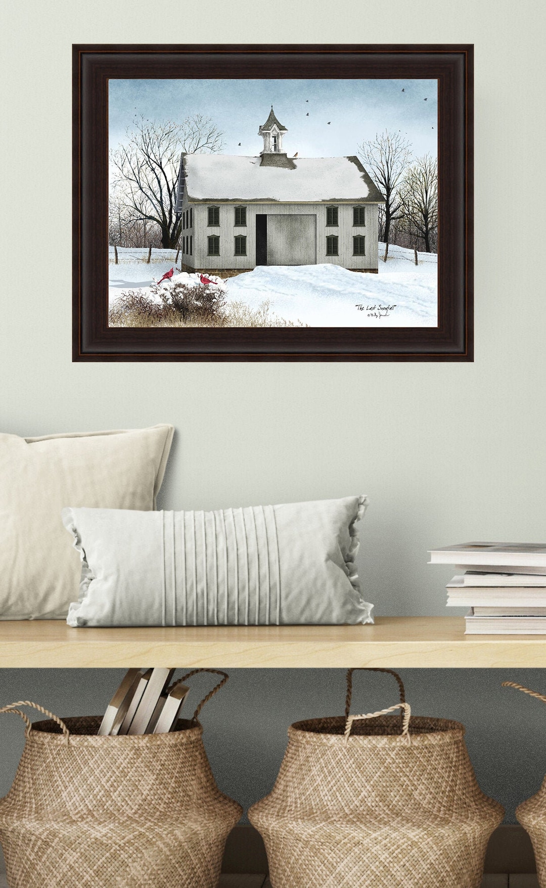 The Last Snowfall by Billy Jacobs, Art Print, Home Decor, Country, Farm ...