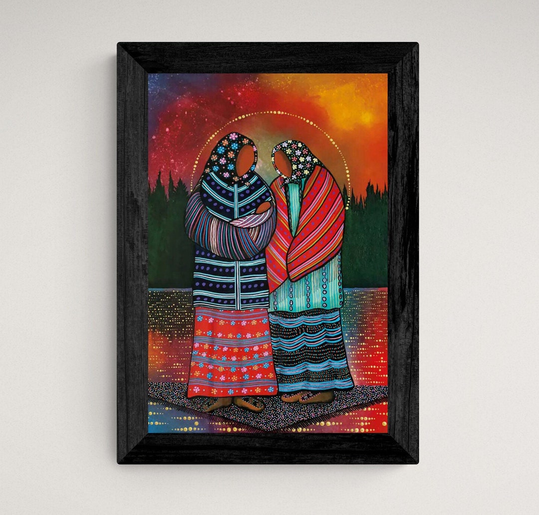 Kookum (grandmother in Cree) by Betty Albert, Indigenous Artist - Etsy