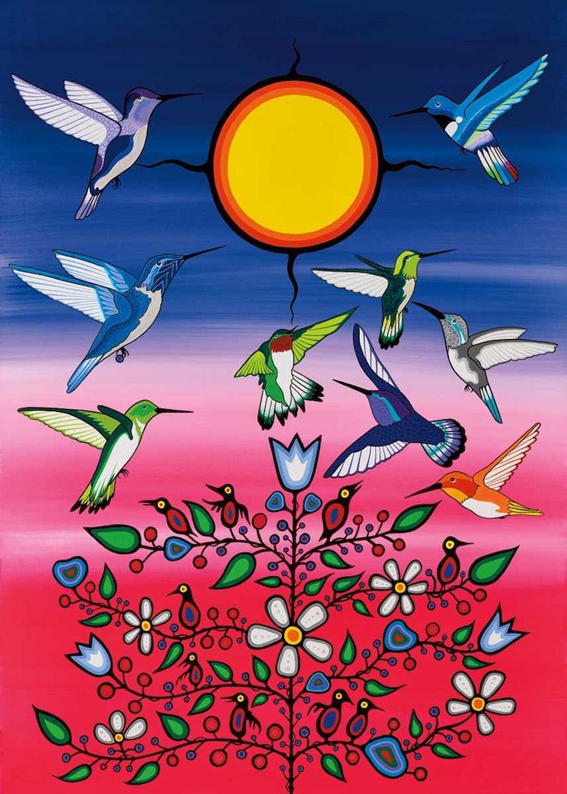 Ancestors by Jeffery Red George Native Art Indigenous Art | Etsy