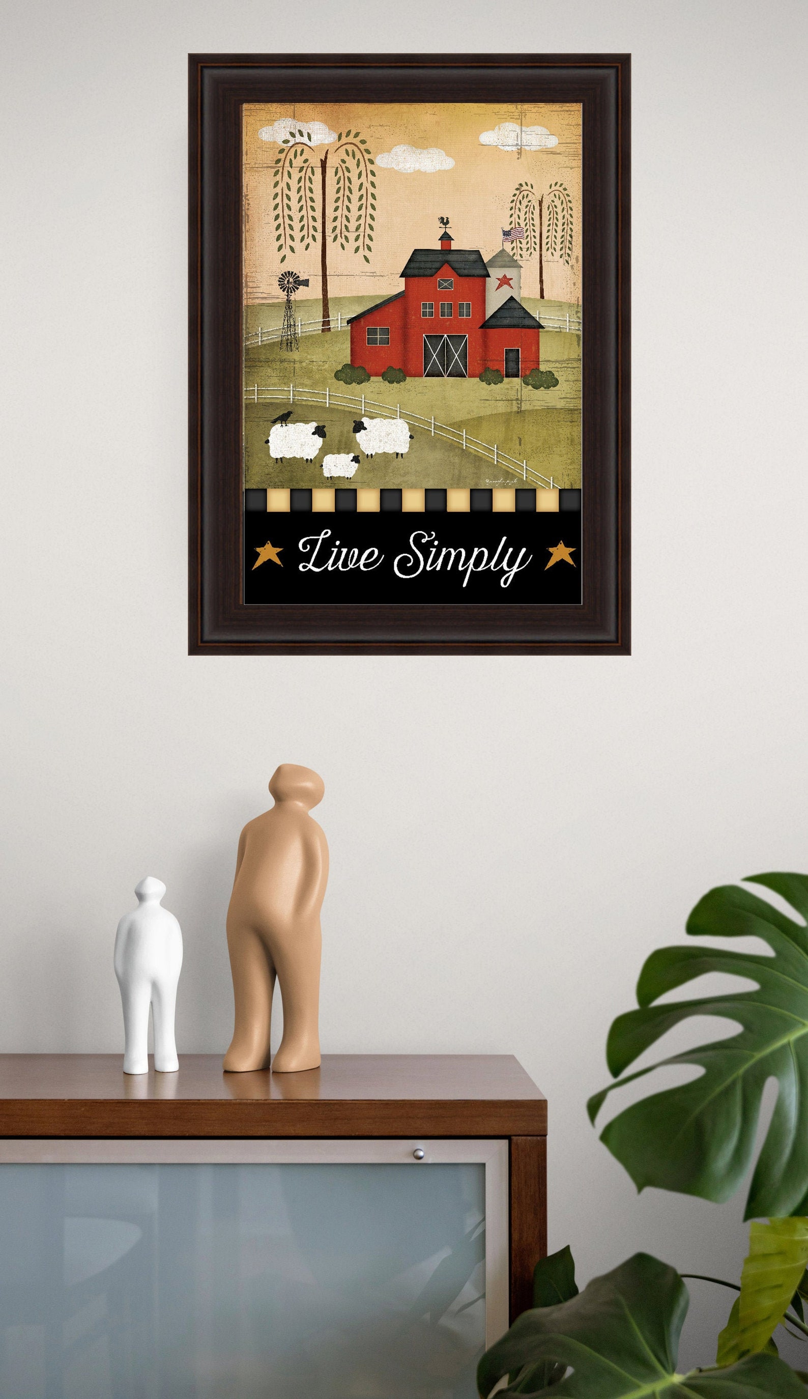 Live Simply Folk Art by Jennifer Pugh Art Print Home Decor | Etsy