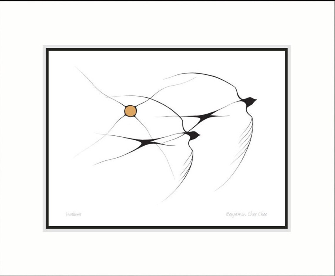 Swallows by Benjamin Chee Chee Art Print - Etsy