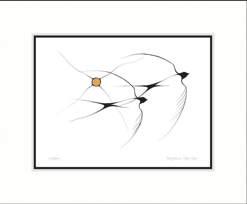 Swallows by Benjamin Chee Chee Art Print - Etsy