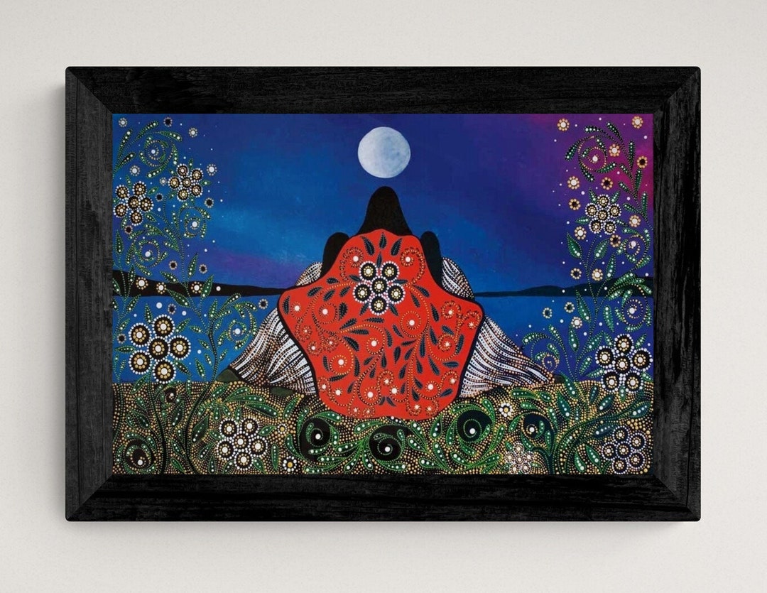 Grandmother Moon by Betty Albert, Native Art, Indigenous Art - Etsy