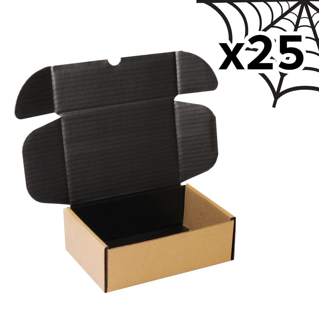Pack of 25 Black Postal Gift Box Packaging 7 X 5 X 2.5 Perfect for ...