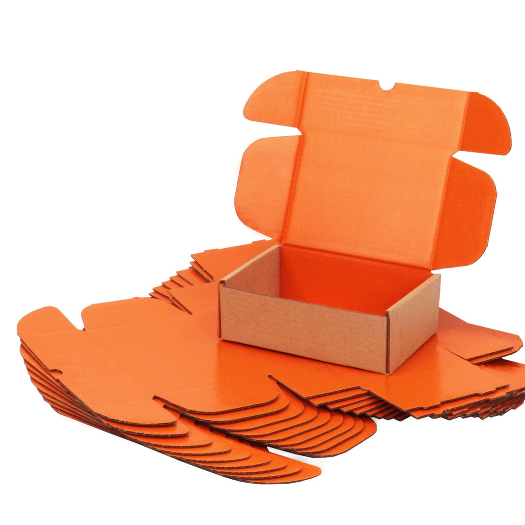 Pack of 25 Orange Postal Box Packaging 7 X 5 X 2.5 - Etsy UK