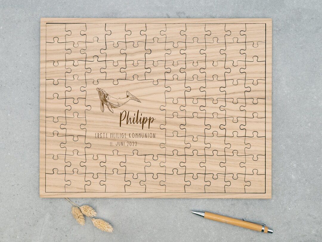 Gästebuch Kommunion, Puzzle Aus Holz – Gästebuch Erstkommunion ...
