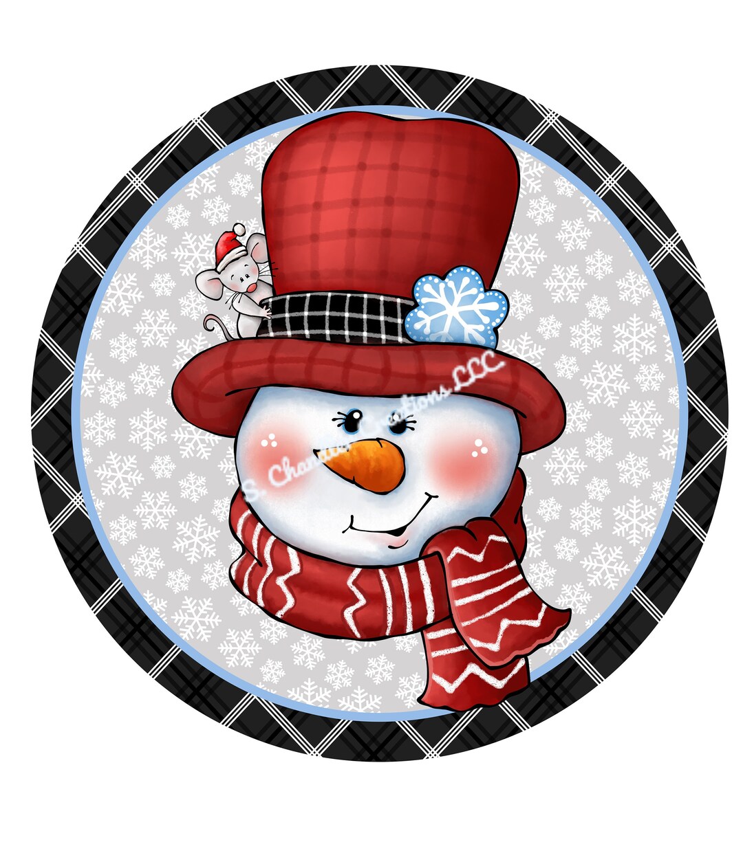 Snowman Wreath Sign,christmas Wreath Sign,metal Wreath Sign,round ...