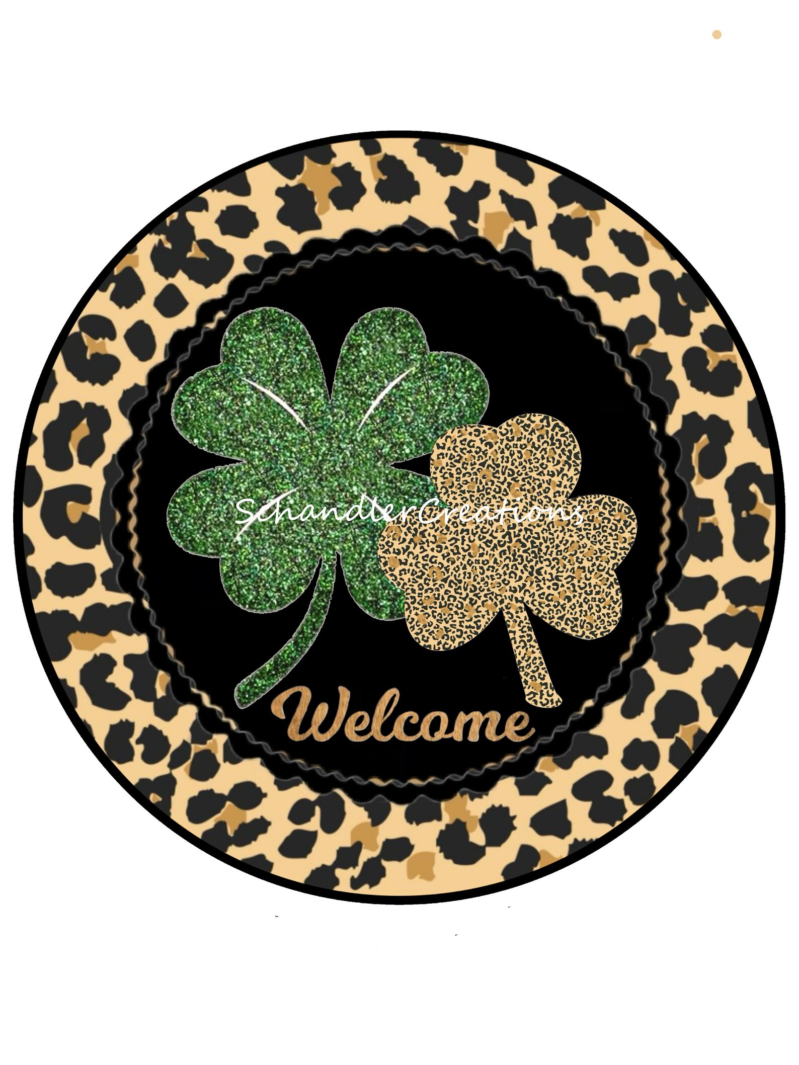 Welcome Shamrock Wreath Sign,st. Patricks Day Wreath Sign,shamrock ...