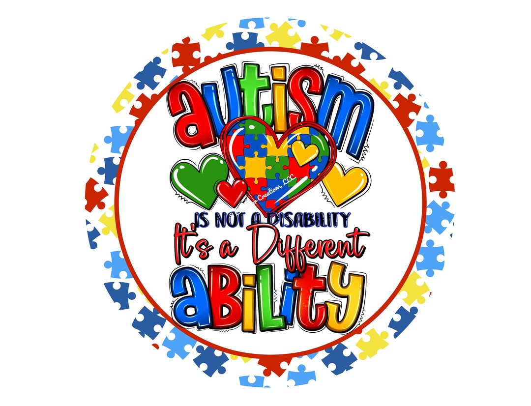 Autism is Not A Disability It is A Different Ability, Autism Wreath ...