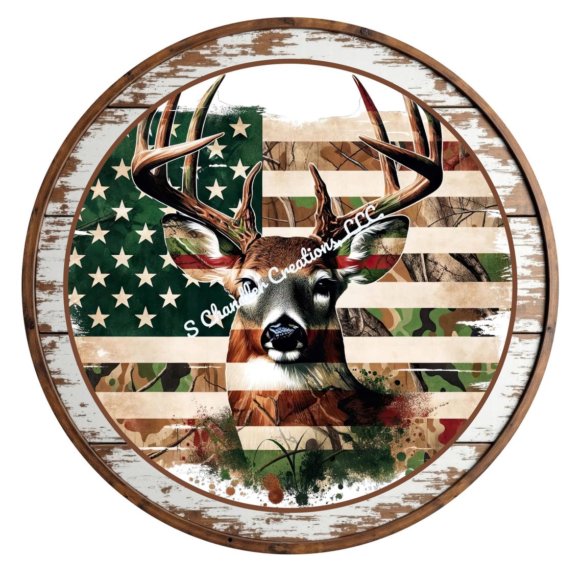 Deer Wreath Sign, Metal Wreath Sign, Buck Wreath Sign,s Chandler ...