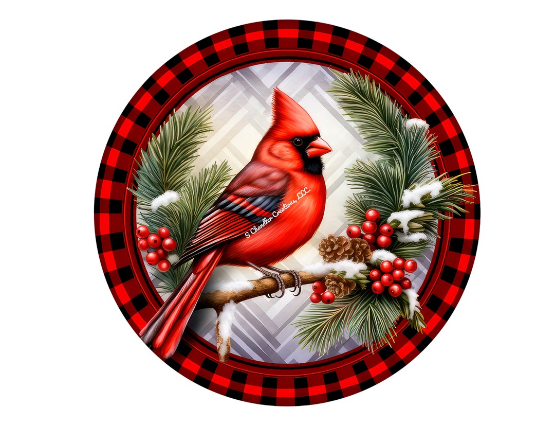 Cardinal Wreath Sign, Red Cardinal Wreath Sign, Wreaths Signs, Signs ...