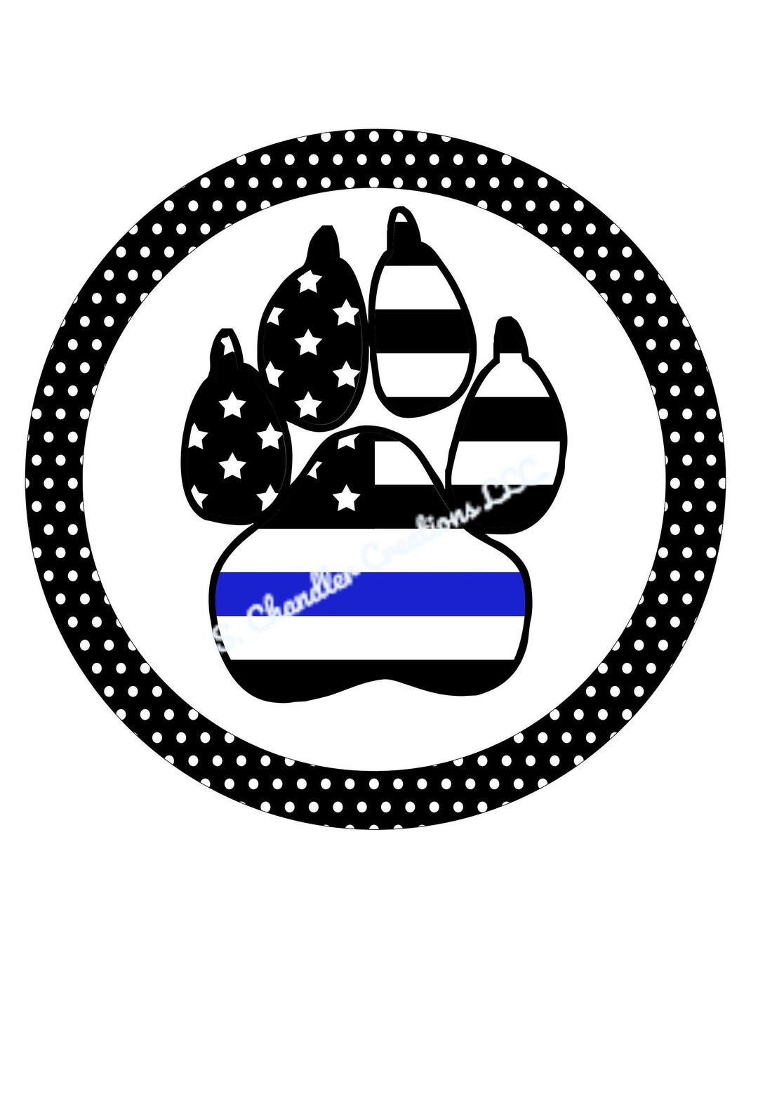 K9 Paw Print Wreath Sign,police Dog Wreath Sign, Police Support Wreath ...