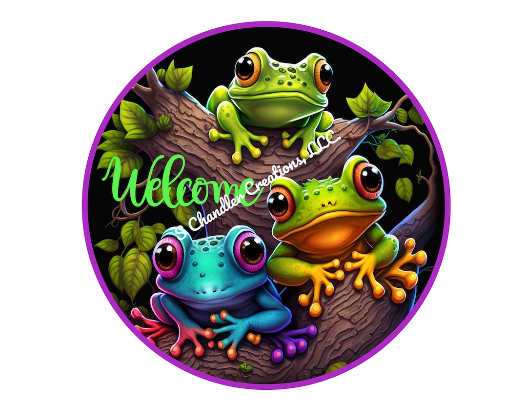 Rain Frog Welcome Wreath Sign,frog Wreath Sign,welcome Wreath Sign ...