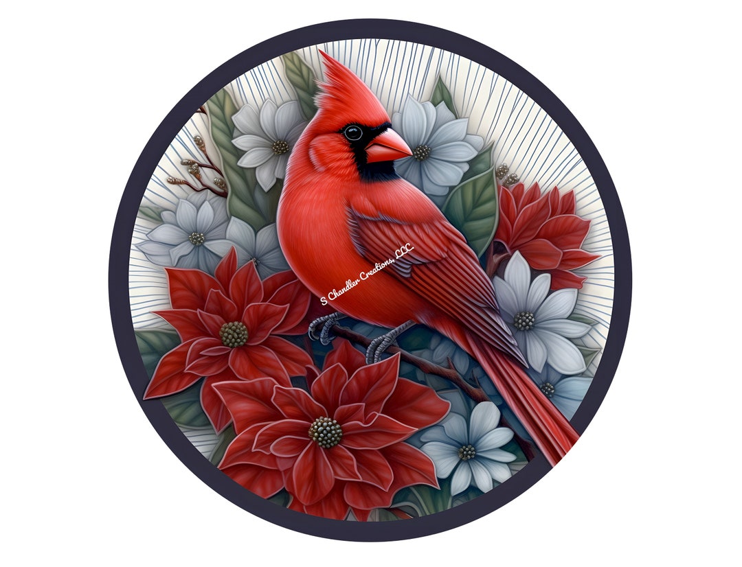 Cardinal Wreath Sign, Red Cardinal Wreath Sign, Wreaths Signs, Signs ...