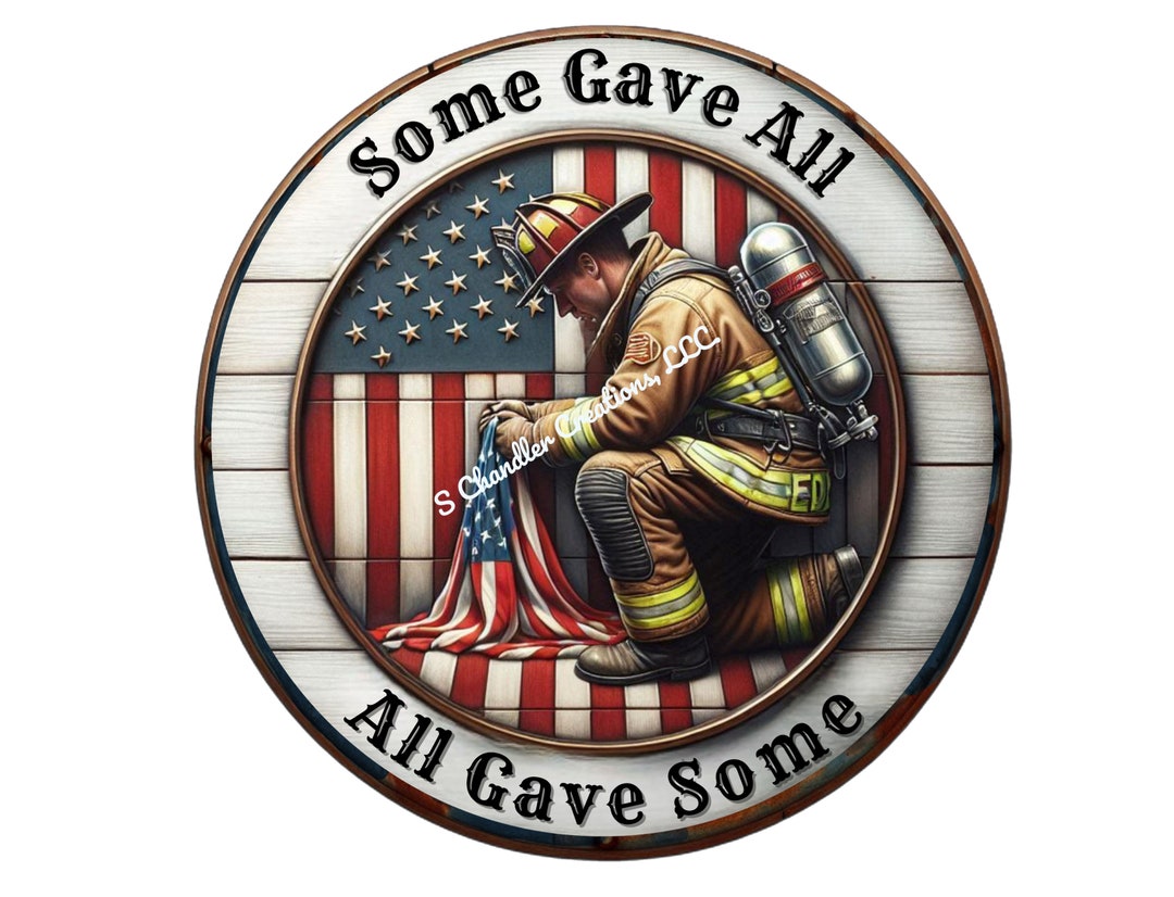 Some Gave All All Gave Some Wreath Sign, Patriotic Wreath Sign, Metal ...