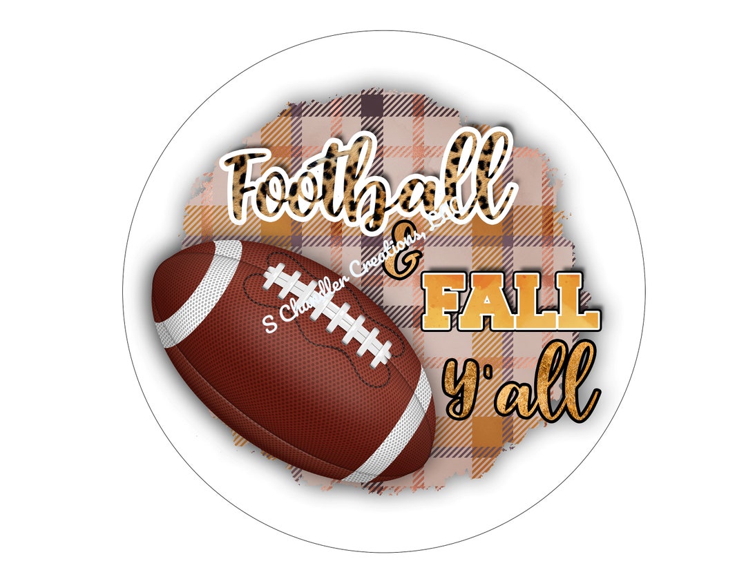 Football and Fall Yall Wreath Sign,fall Wreath Sign, Autumn Wreath Sign ...