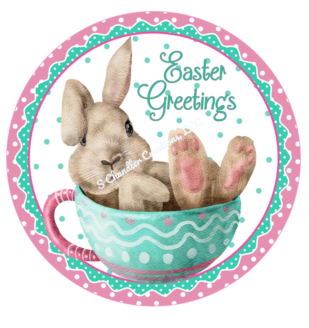 Easter Greetings Wreath Sign,easter Wreath Sign, Metal Wreath Sign ...