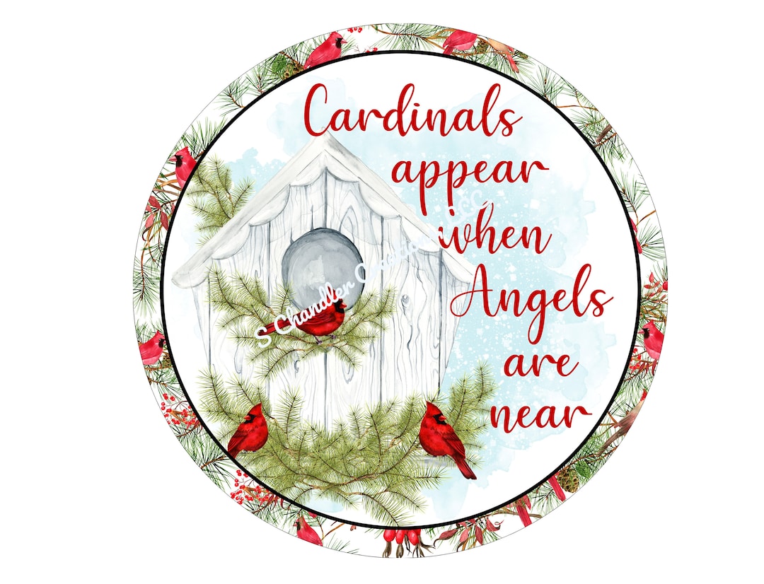 Cardinal Appear When Angels Are Near Wreath Sign,carnidal Wreath Sign ...