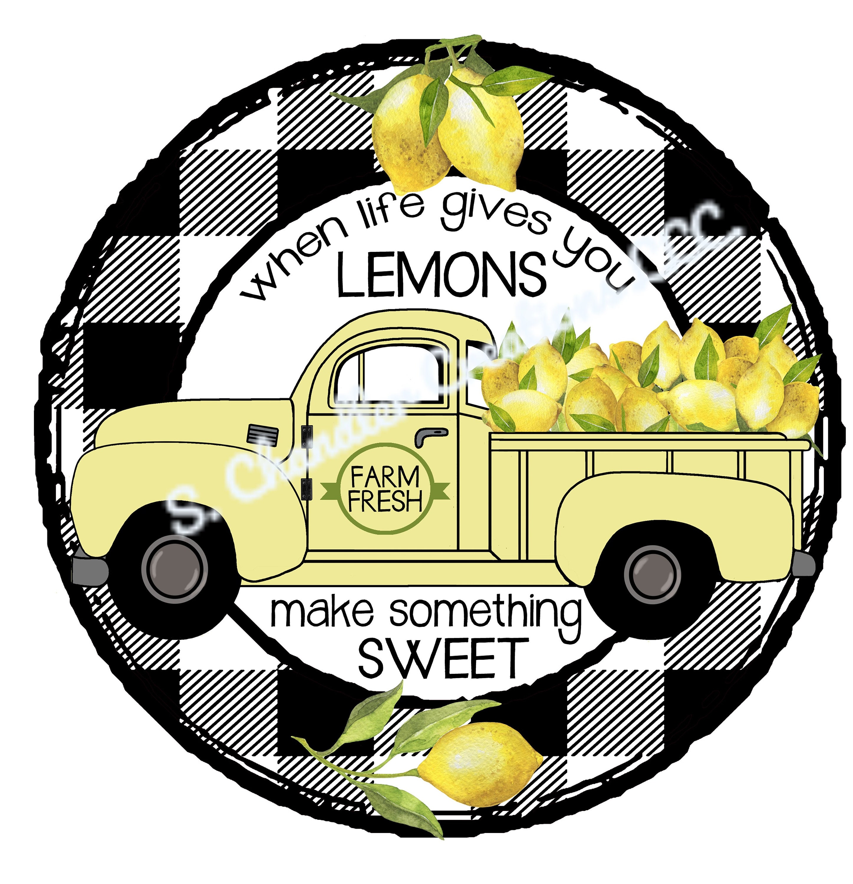 When Life Give You Lemons Wreath Sign,make Something Sweet Wreath Sign ...