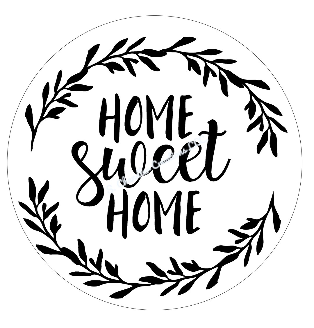Home Sweet Home Wreath Sign,welcome Wreath Sign,round Wreath Sign,metal ...
