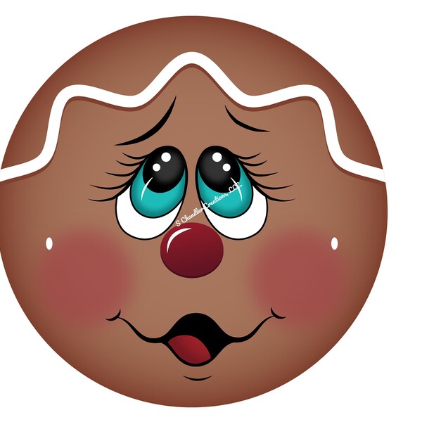 Gingerbread Face - Etsy