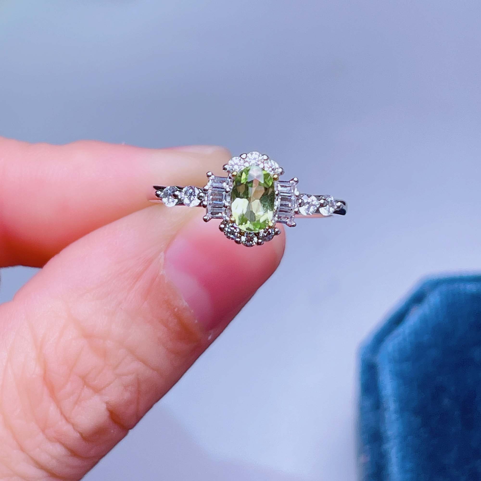 Natural Peridot Ring August Birthstone Jewelry Vintage Green | Etsy