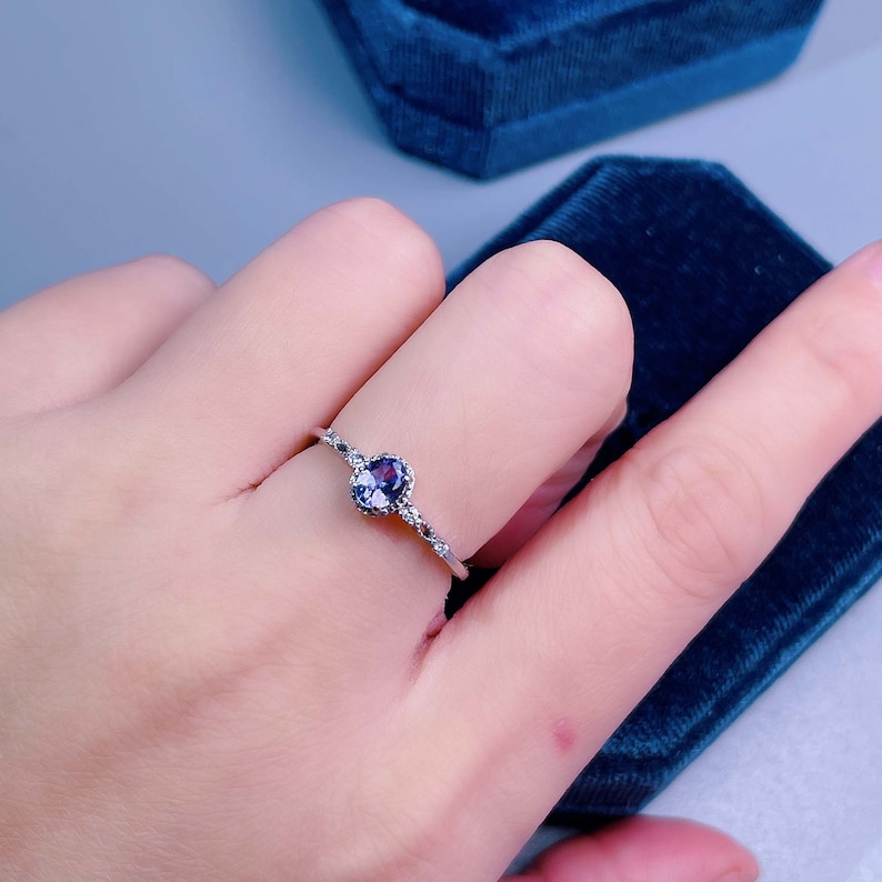 Handmade Real Natural Tanzanite Sterling Silver Ring: December ...
