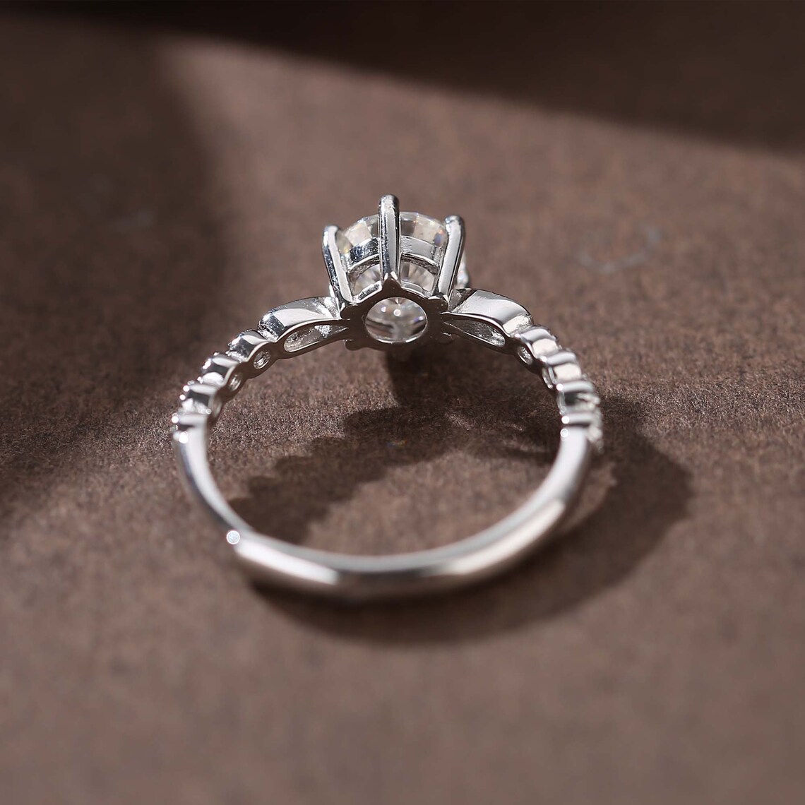 1ct 2ct Fire Moissanite Ring Brilliant Round Cut | Etsy