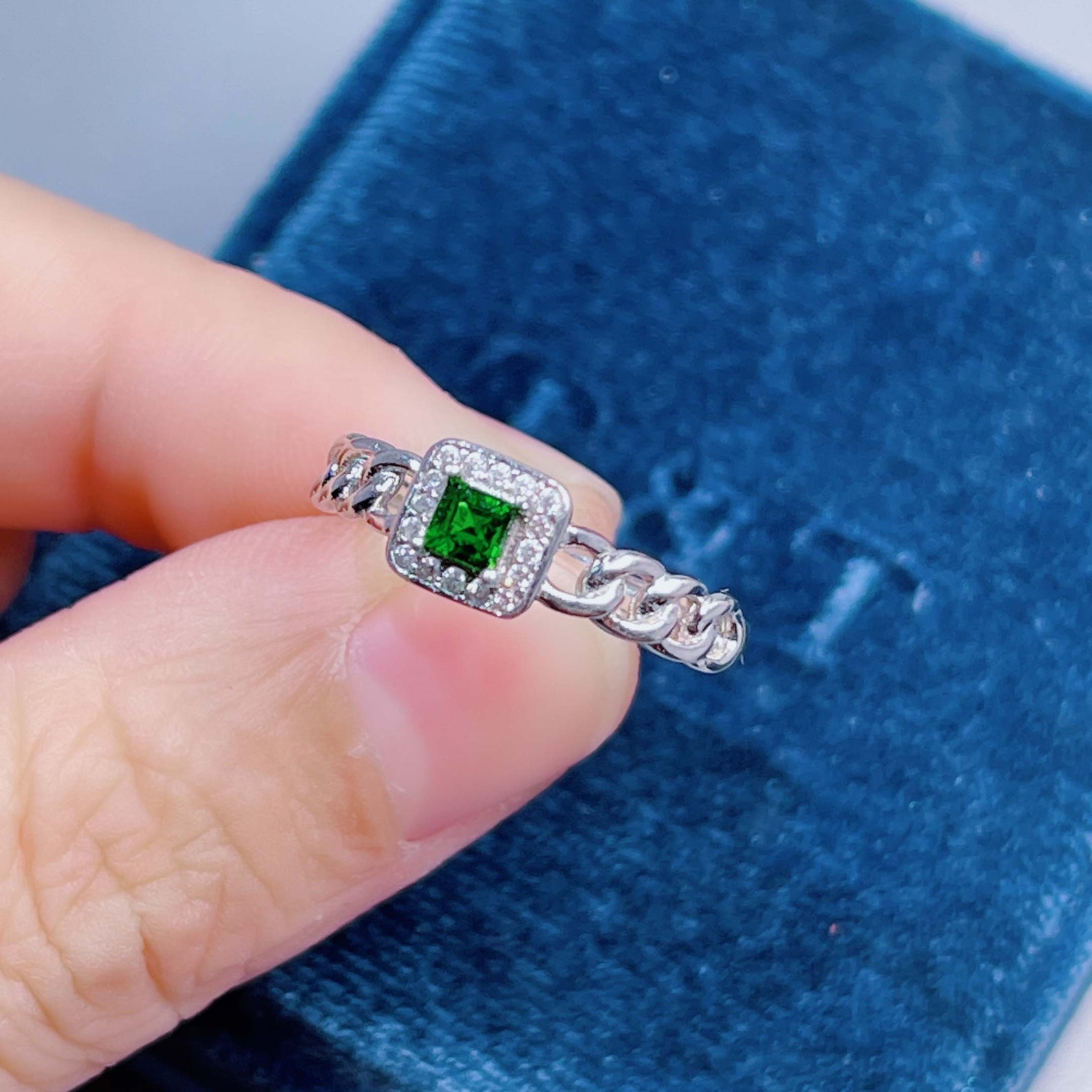 Chrome Diopside Ring Handmade 925 Sterling Silver Diopside - Etsy