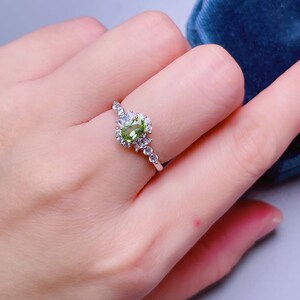 Natural Peridot Ring August Birthstone Jewelry, Vintage Green Stone ...
