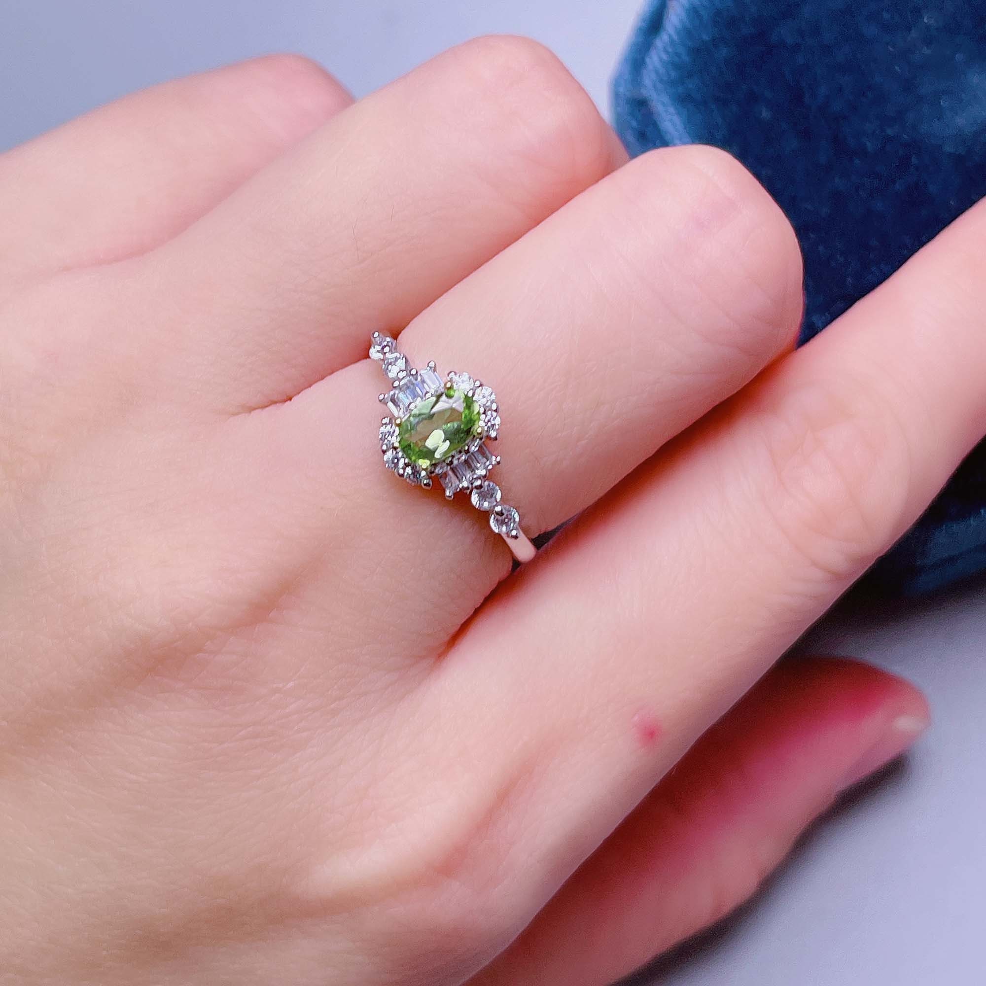 Natural Peridot Ring August Birthstone Jewelry Vintage Green | Etsy