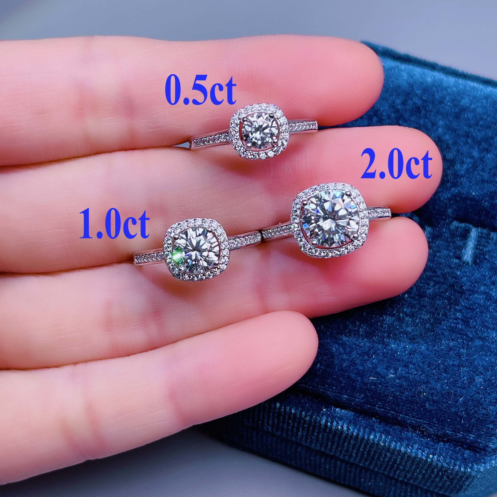 Moissanite Ring Brilliant Round Cut Moissanite Sterling | Etsy