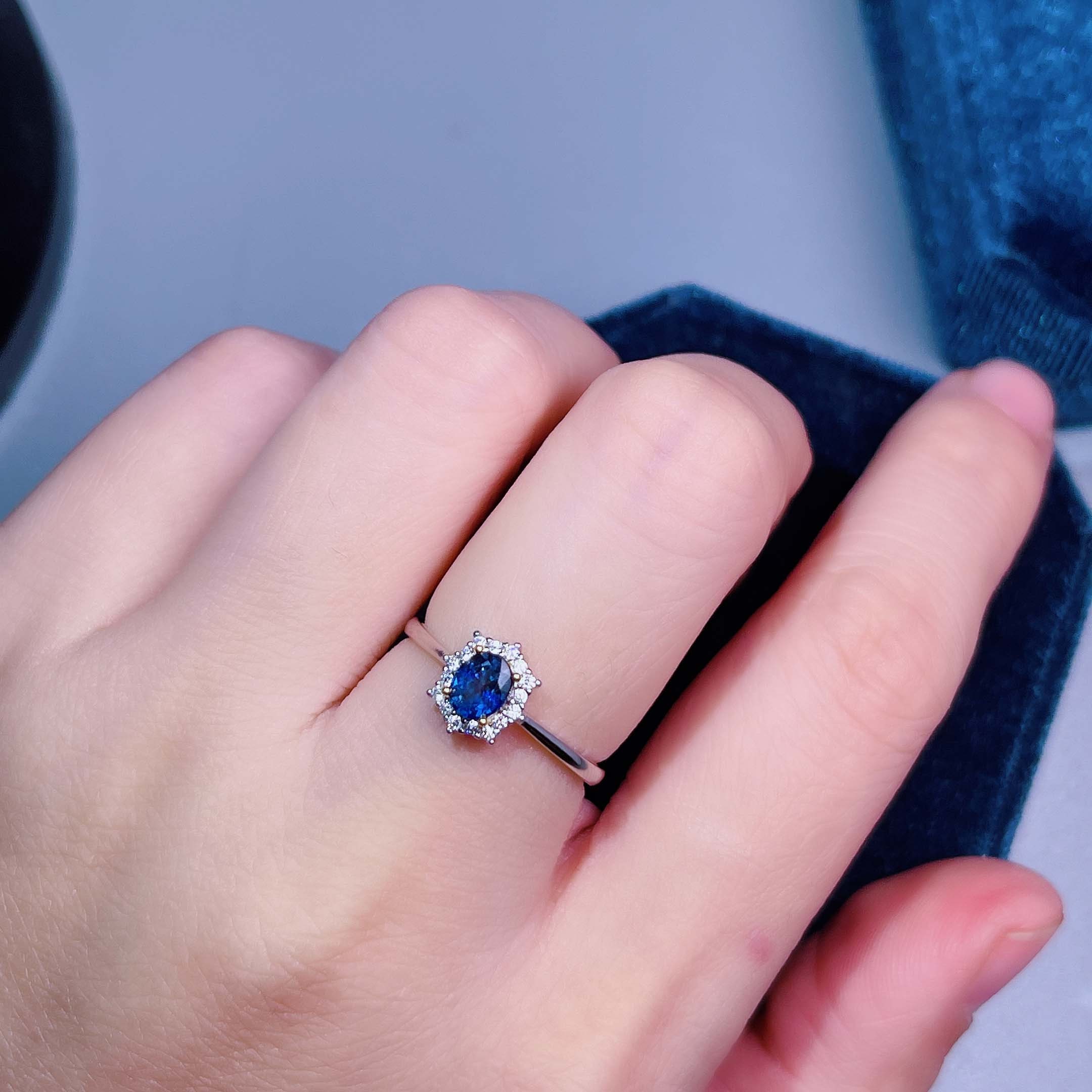 Anillo de piedra de zafiro natural zafiro genuino de 4 5 | Etsy