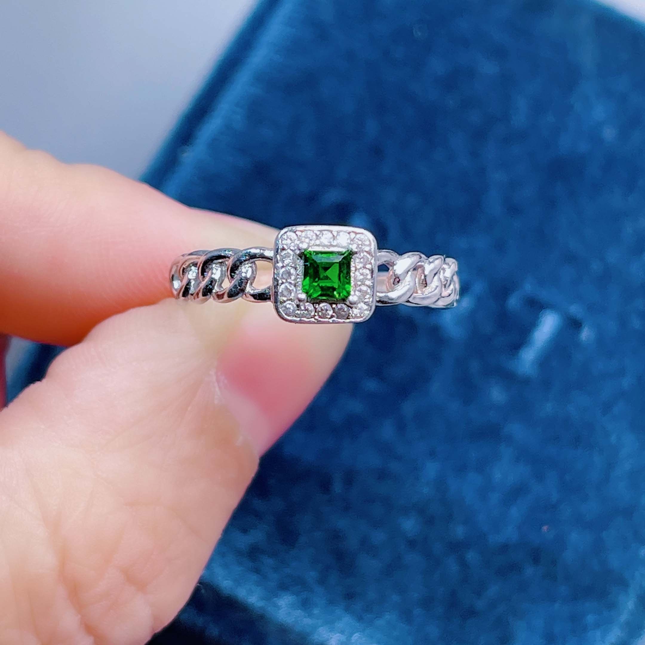 Chrome Diopside Ring Handmade 925 Sterling Silver Diopside | Etsy