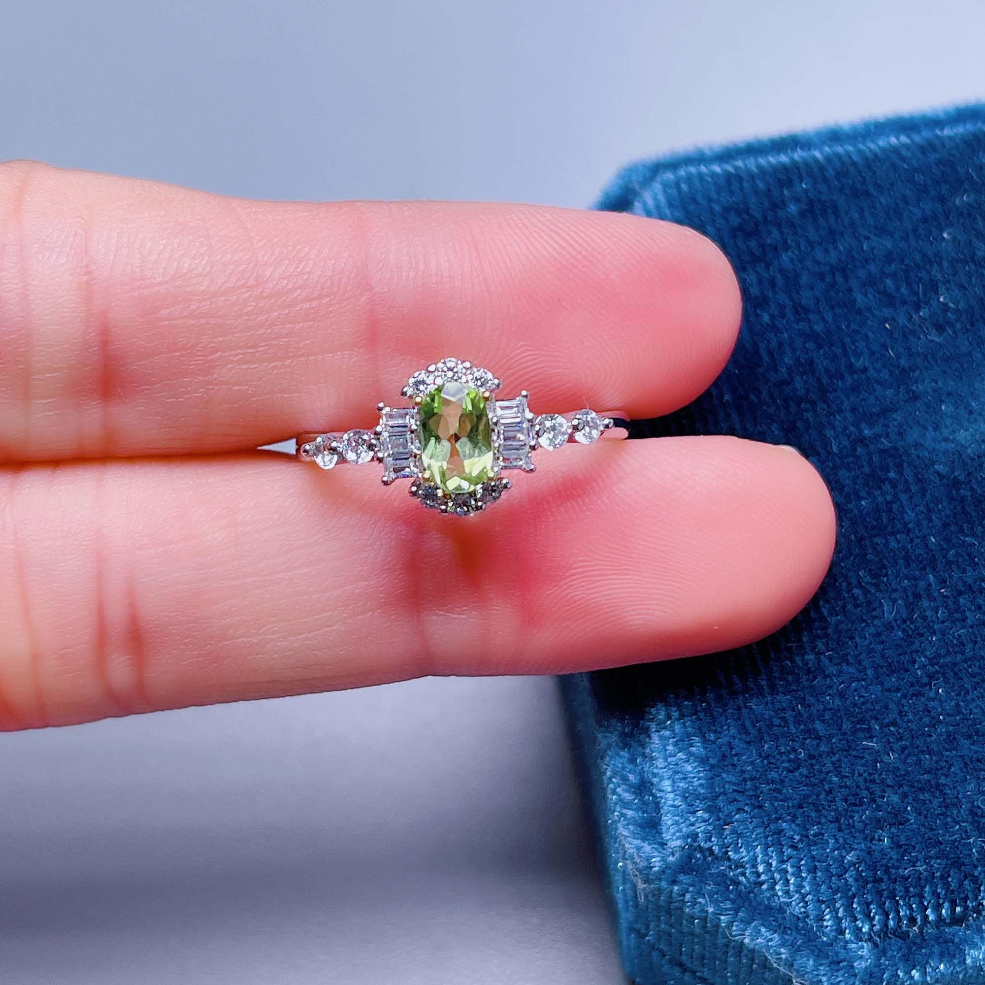 Natural Peridot Ring August Birthstone Jewelry Vintage Green | Etsy