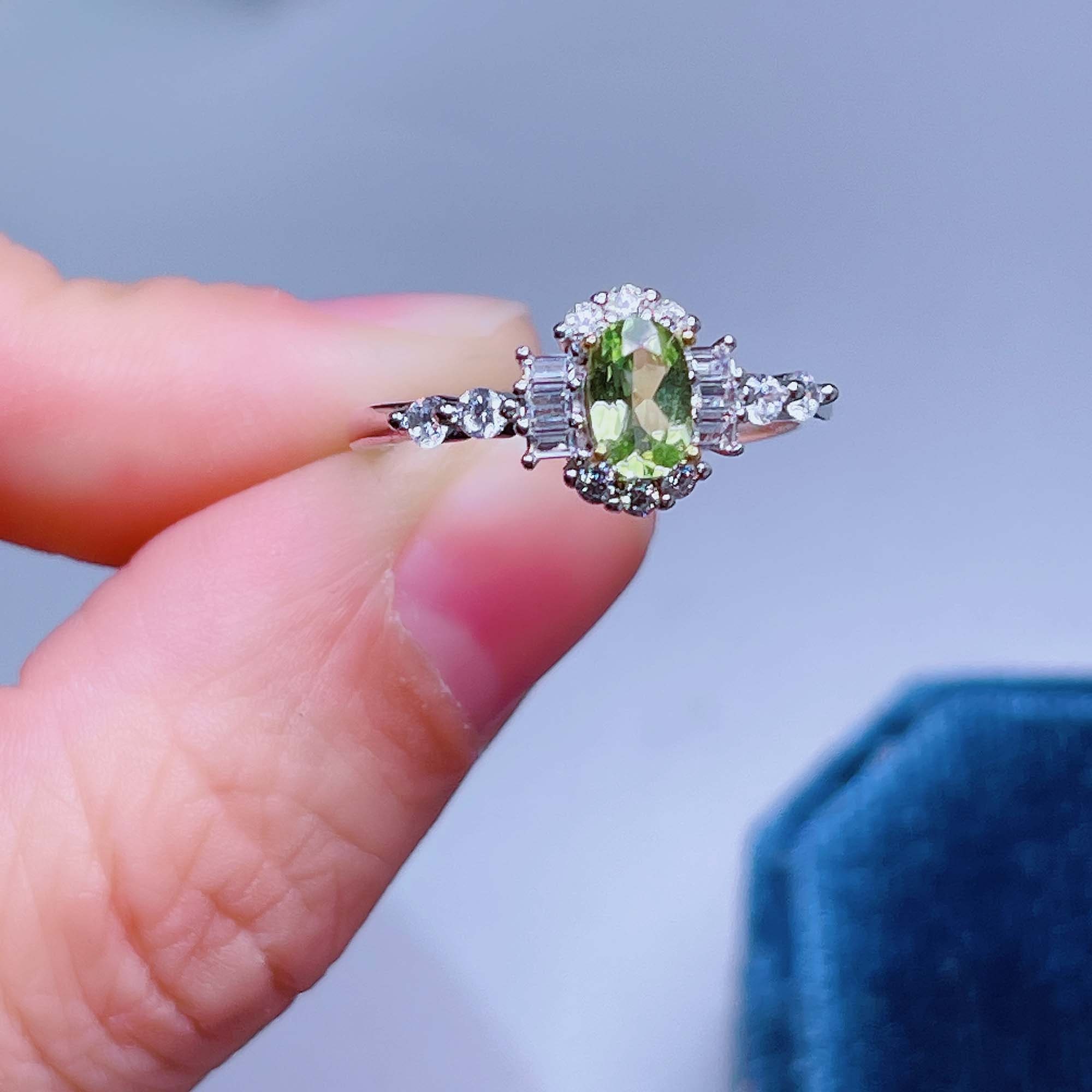 Natural Peridot Ring August Birthstone Jewelry Vintage Green | Etsy
