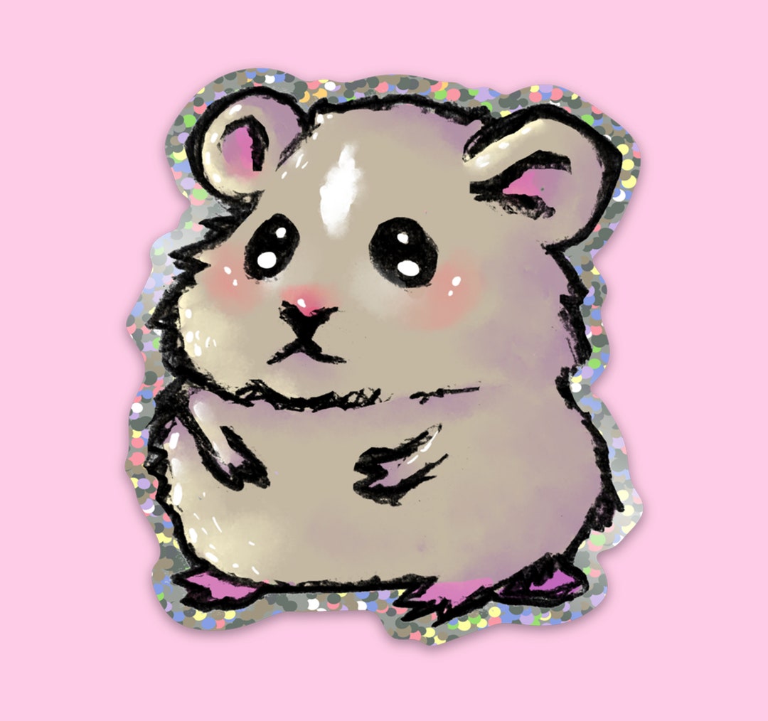 Glitter Hamster Sticker - Etsy