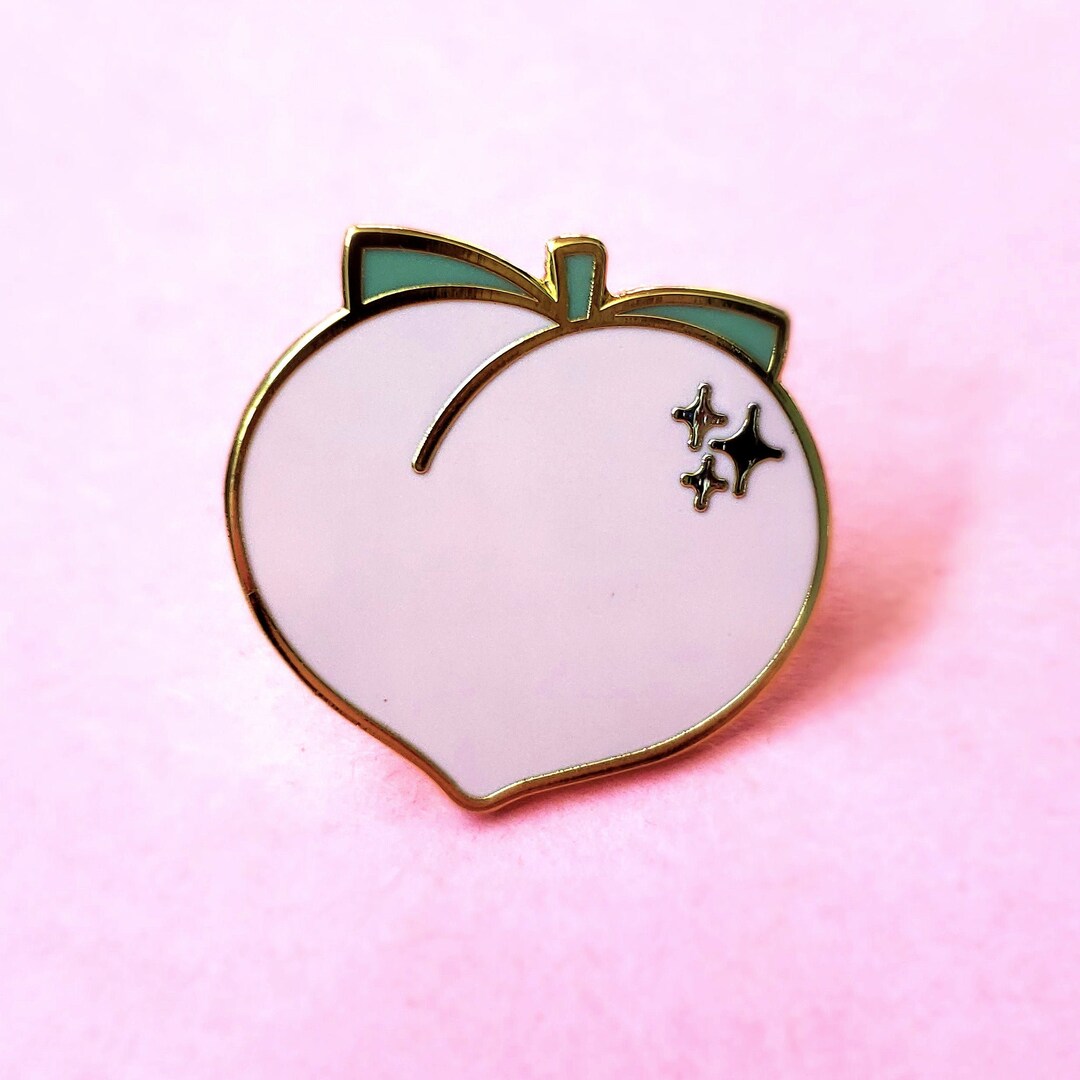 Peachy Enamel Pin - Etsy